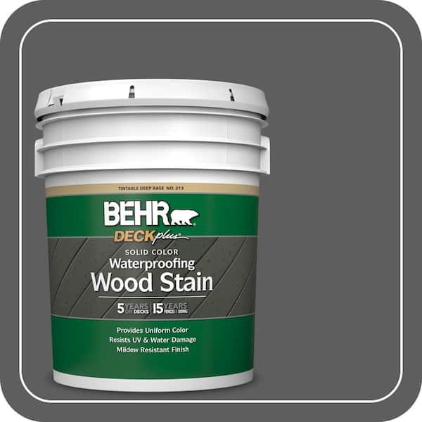 BEHR DECKplus 5 gal. #N520-6 Asphalt Gray Solid Color Waterproofing ...