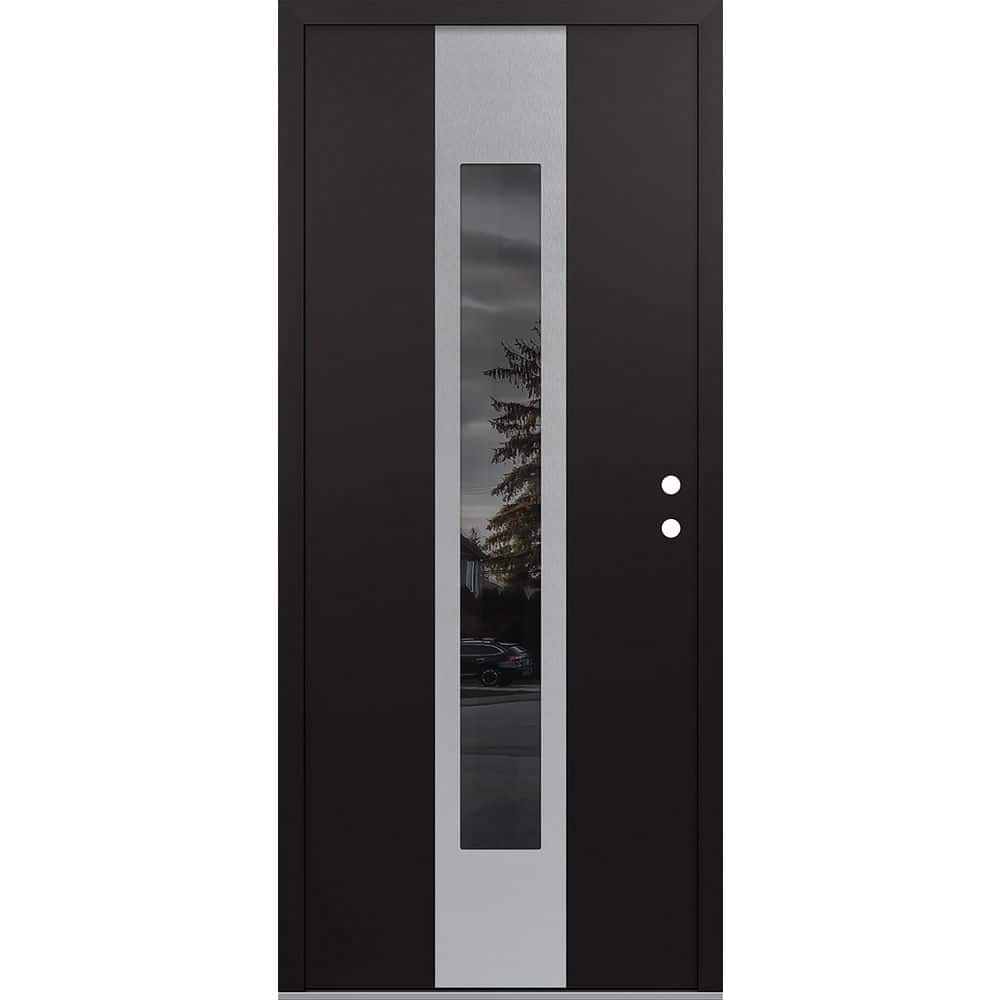 Tessari Doors A1 36 in. x 80 in. Silver P Left-Hand/Inswing Mirrored ...