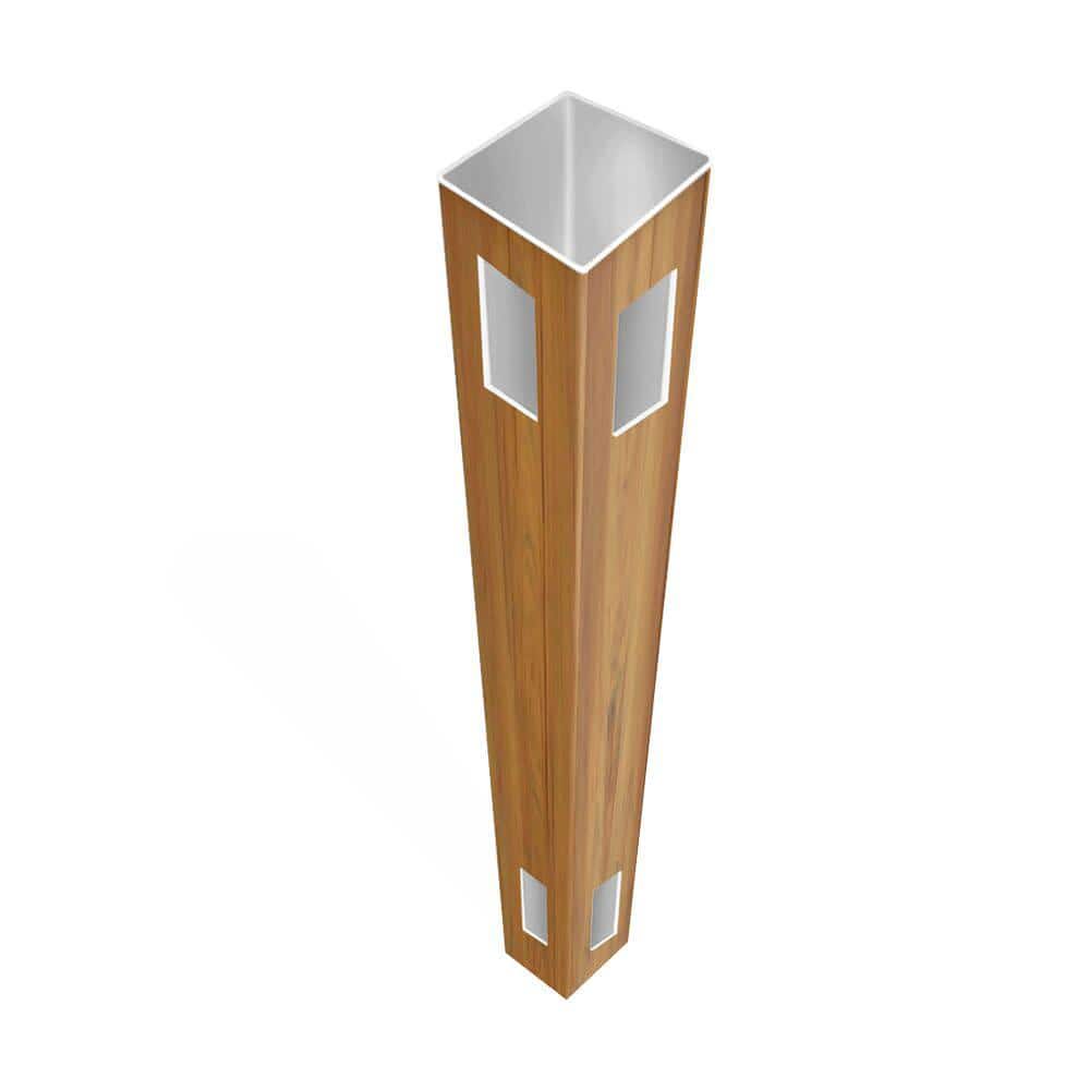 Veranda Linden 5 in. x 5 in. x 9 ft. Cypress Vinyl Fence Corner Post ...