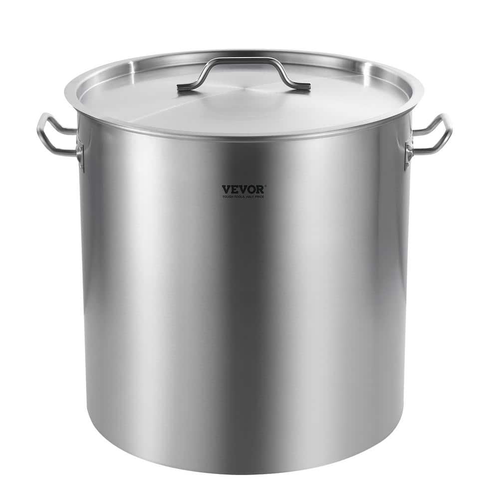 VEVOR Commercial Stockpot 84 qt. Stainless Steel Nonstick in Silver ...