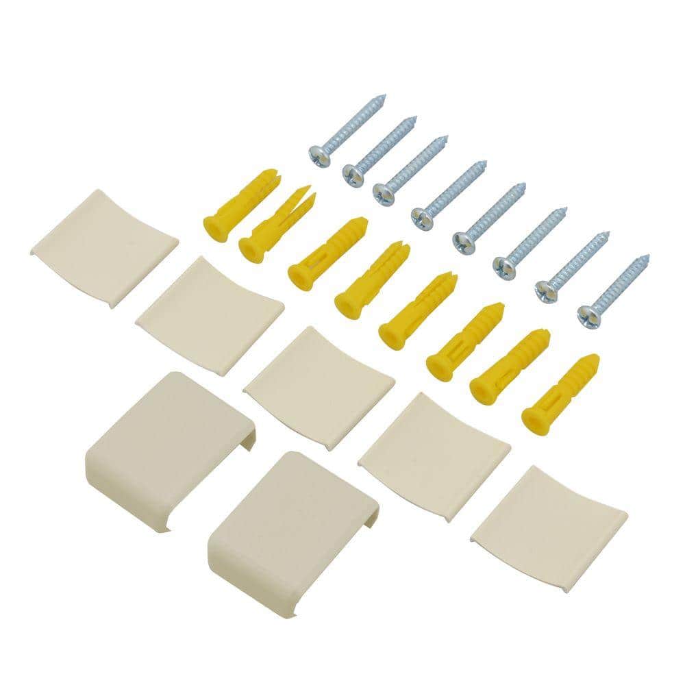 Legrand Wiremold Non-Metallic PVC Raceway Accessory Set, Ivory NM910 ...