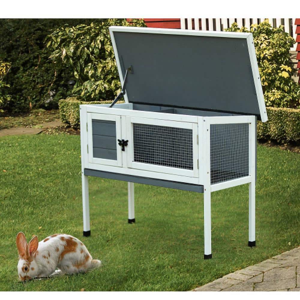 Runesay Small Rabbit Hutches Wooden Pet House Rabbit Bunny Wood Hutch ...