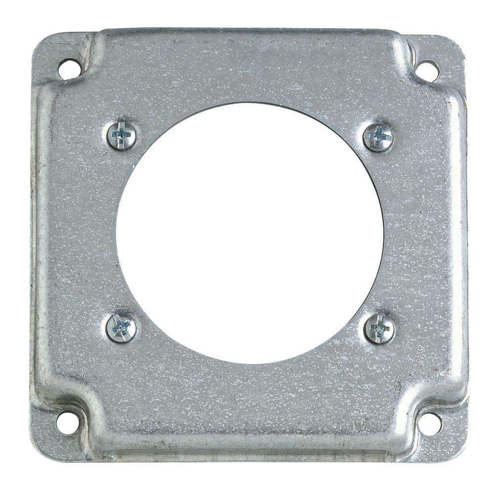 Steel City 4 in. Pre-Galvanized Steel Square Electrical Box Surface ...