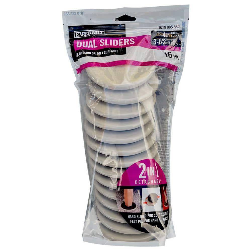 Everbilt 4 in. (3.5 in. Inside) 2-in-1 Furniture Mover (16-Pack) 41 ...