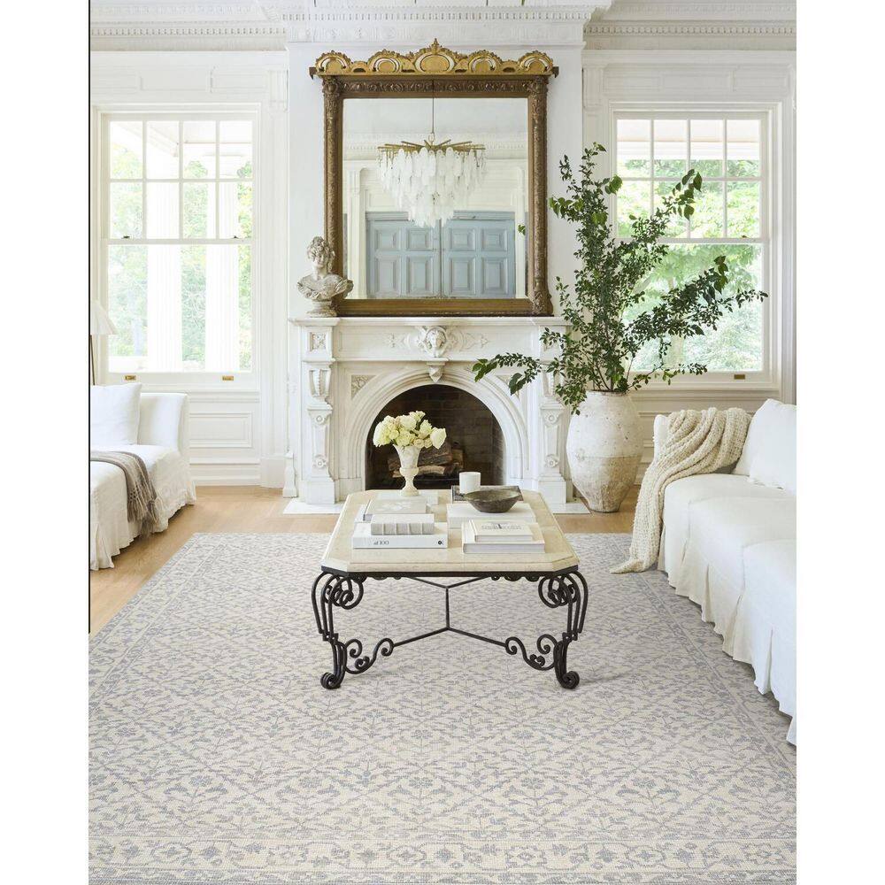 Livabliss Nabela Noor Home Maan Sky Blue/Off-White Traditional 2 ft. x ...