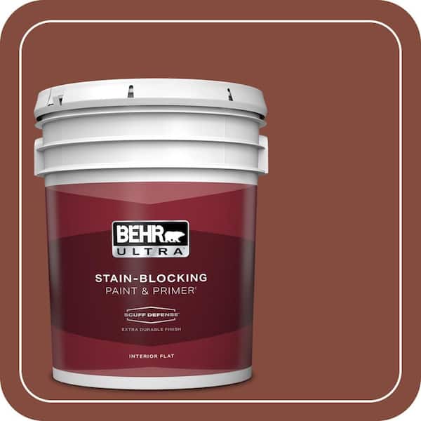 BEHR ULTRA 5 gal. #S160-7 Red Chipotle Extra Durable Flat Interior ...