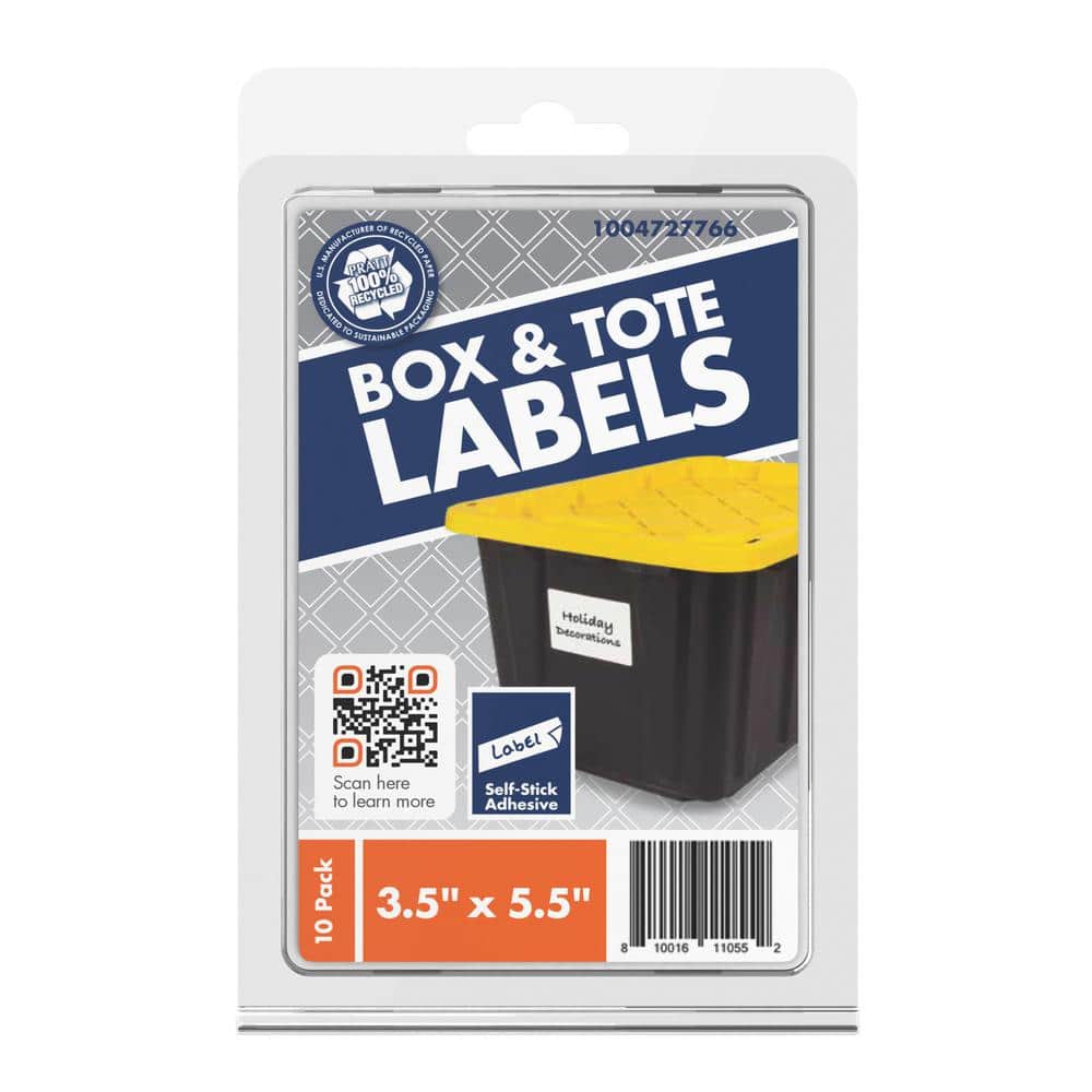 Pratt Retail Specialties 3 5 In X 5 5 In Box And Tote Labels 3 5x5 
