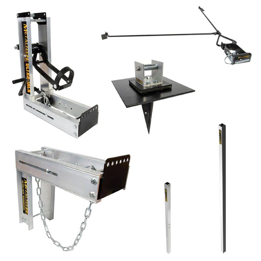 MetalTech Ultra-Jack Pro 24 ft. Aluminum Pro Pole Pump Jack Scaffolding ...