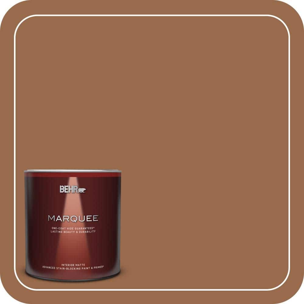 BEHR MARQUEE 1 Qt. #S230-7 Toasted Bagel One-Coat Hide Matte Interior ...