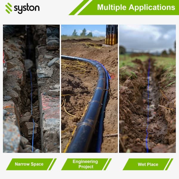 Syston Cable Technology 100 ft. Blue 14 AWG 600-Volt Solid Bare Copper ...