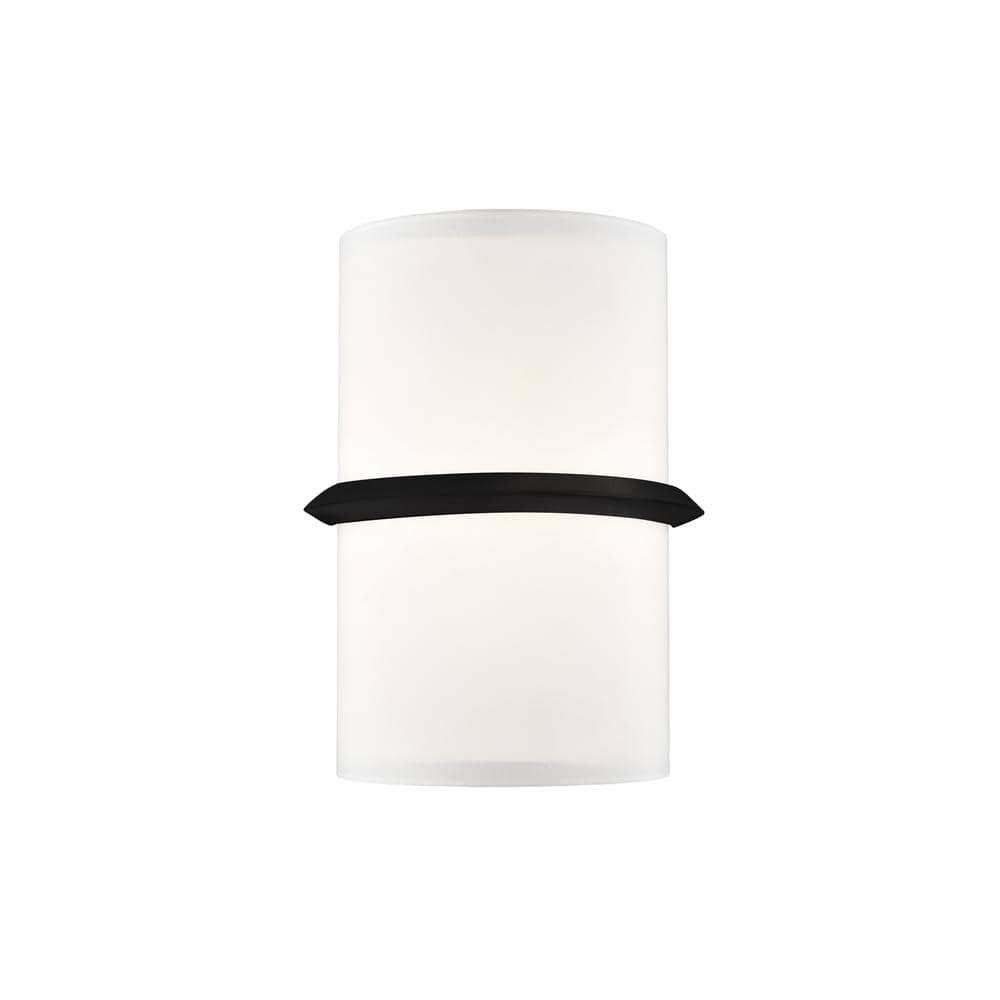 KUZCO Pondi 9 in. 1 Light 13-Watt Black Integrated LED Wall Sconce ...