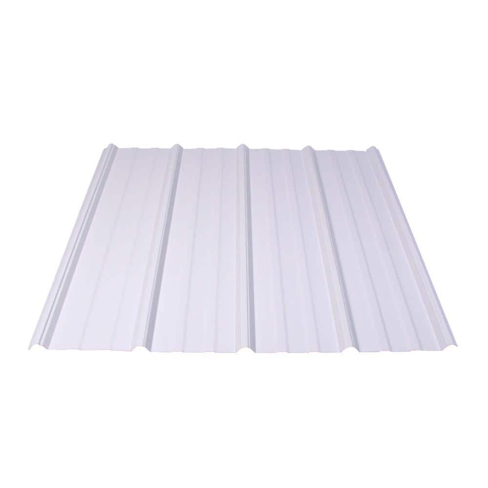 Fabral Shelterguard 8 ft. Exposed Fastener Galvanized Steel Roof Panel ...