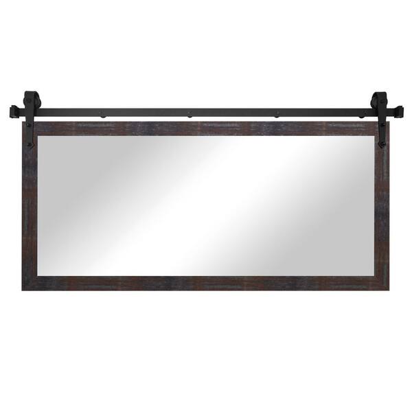 Rayne Mirrors (48 in. W x 31 in. H) Industrial Steel Accent Mirror With ...
