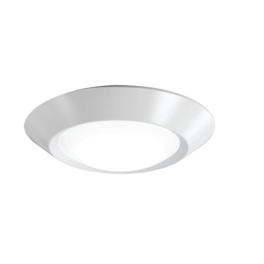 4 in. 3000K Bright White Integrated LED Recessed Retrofit Disk Trim ...