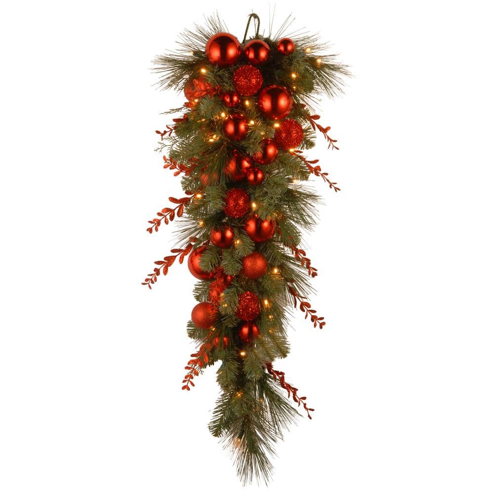 National Tree Company Decorative Collection 36 in. Christmas Red Mixed ...
