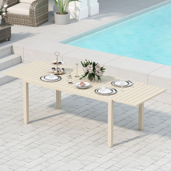 domi outdoor living Expandable Patio Table-65. 2in. x 35. 4in. (Expands ...