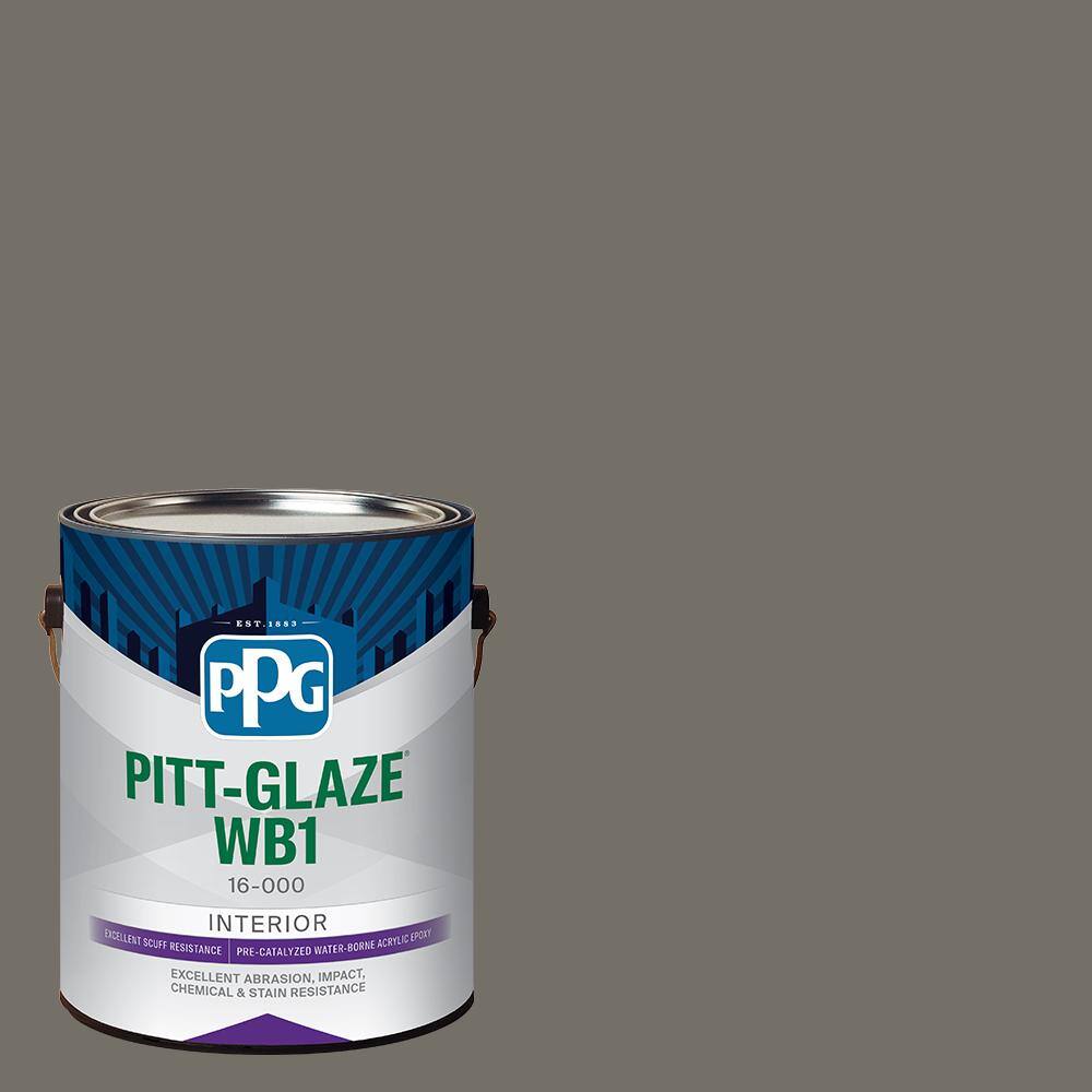 Pitt-Glaze 1 gal. PPG1008-6 Artillery Eggshell Interior Waterborne 1 ...