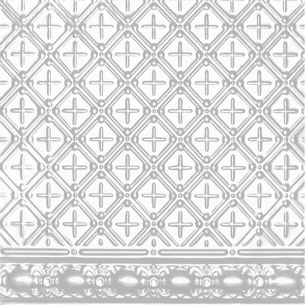 Shanko 4574 2 ft. x 4 ft. White Finish Steel Nail-up Ceiling Tile with ...