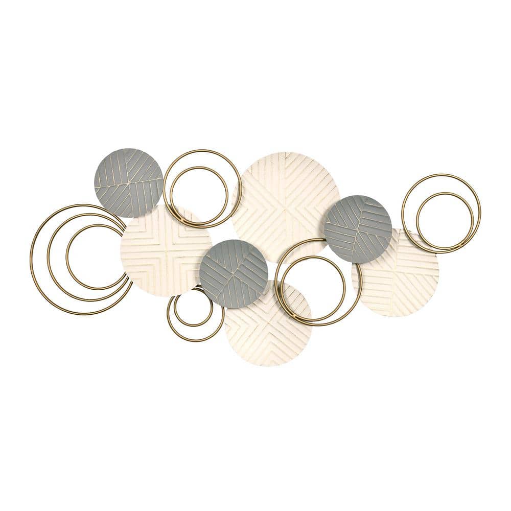 Stratton Home Decor Metal Modern Layered Herringbone Plates Centerpiece ...