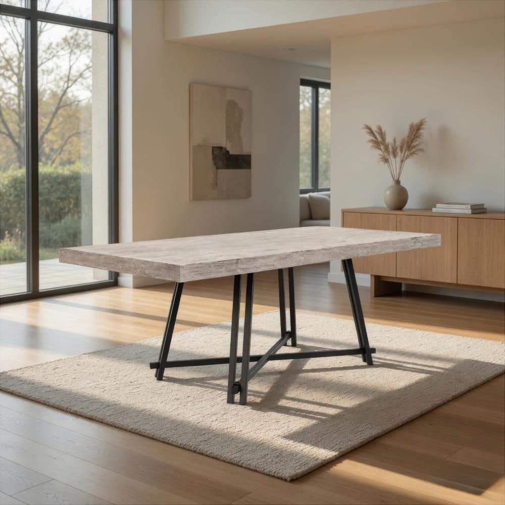 Benjara Toty Modern and Contemporary Black Wood 30 in. Cross Legs Base ...
