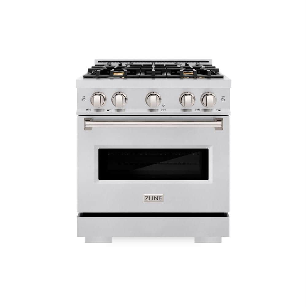 ZLINE Kitchen and Bath 30 in. Classic Dual Fuel Range with Gas Cooktop ...