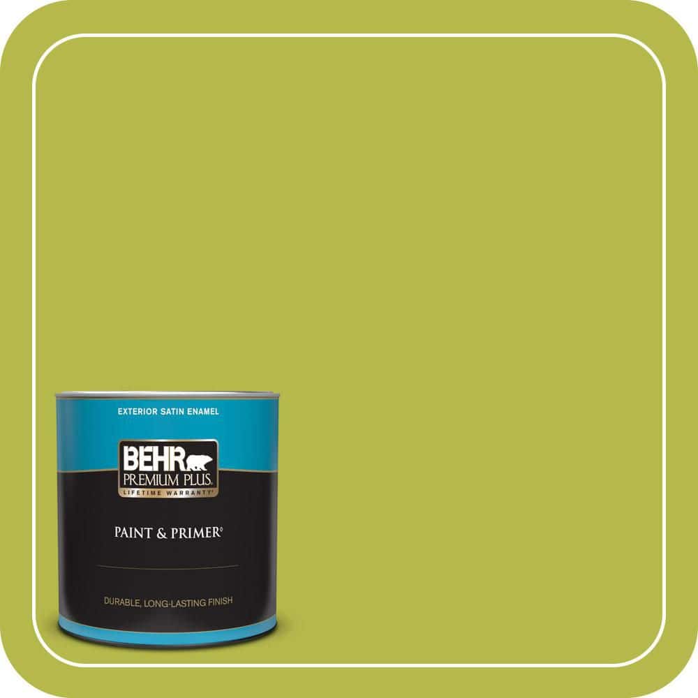BEHR PREMIUM PLUS 1 qt. #400B-6 Japanese Fern Satin Enamel Exterior ...