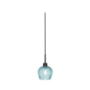 Albany 60-Watt 1-Light Espresso Pendant Mini Pendant Light Turquoise ...