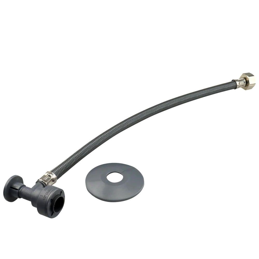 Tectite 1/2 in x 1/2 in. Push/Push x FNPT 20 in. Braided PVC Brushed ...