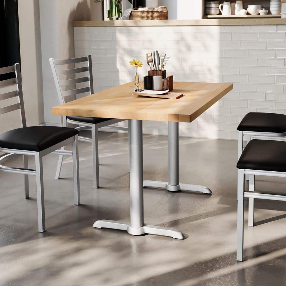 Carnegy Avenue Bennett Contemporary Natural Top/Silver Base Wood 30 in ...