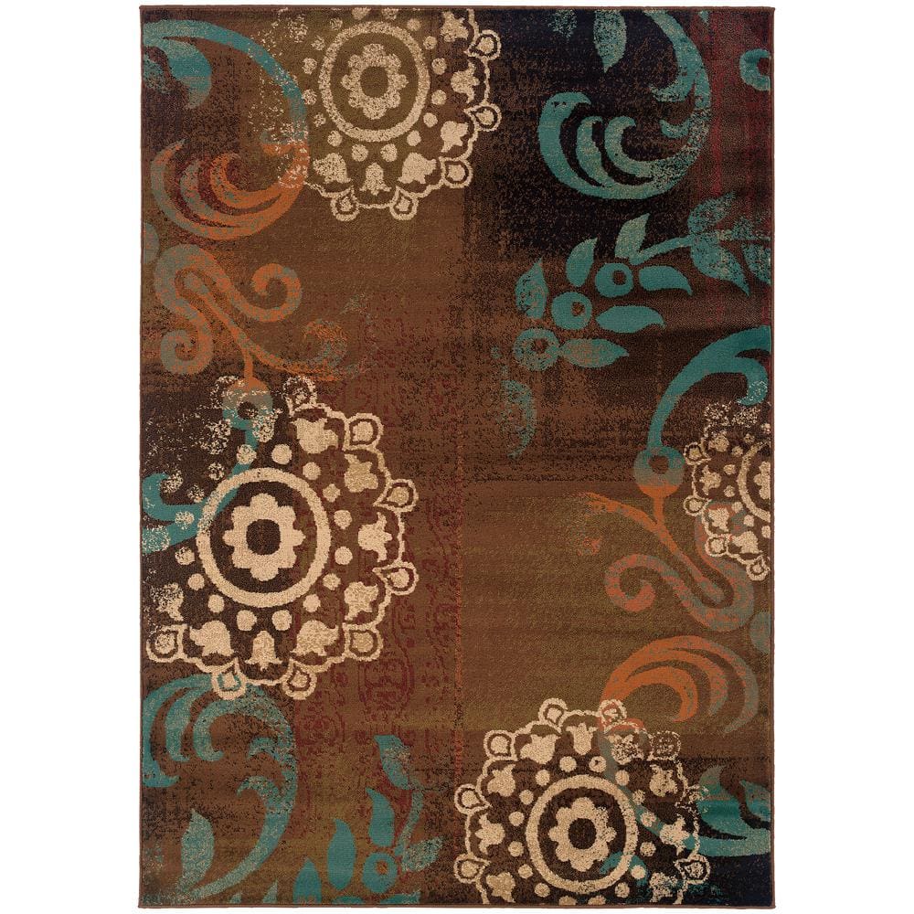 Home Decorators Collection Market Brown 7 ft. x 10 ft. Area Rug ...