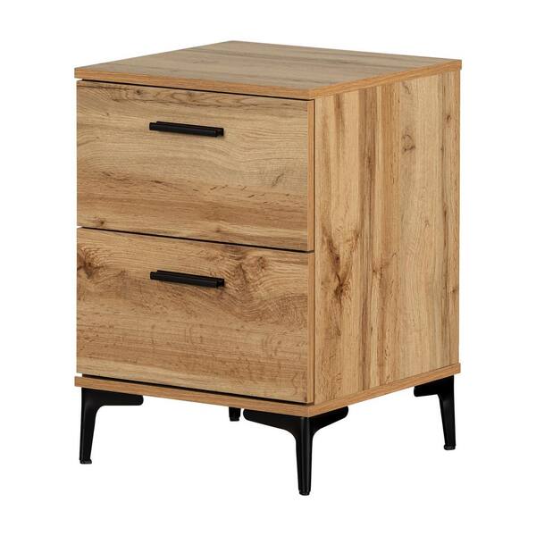 South Shore Musano Nightstand, Nordik Oak 15648 - The Home Depot