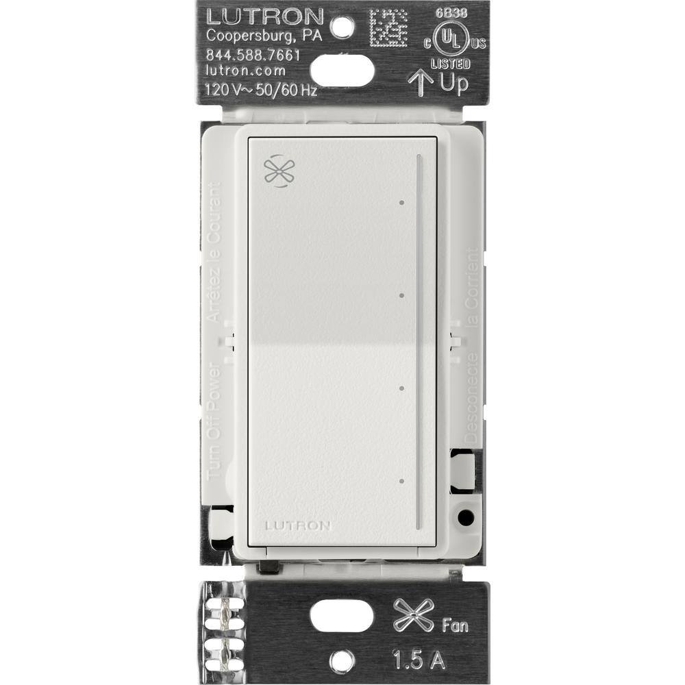 Lutron Sunnata Touch Fan Control, 4-Speed, 1.5 Amp/Single-Pole, Lunar ...