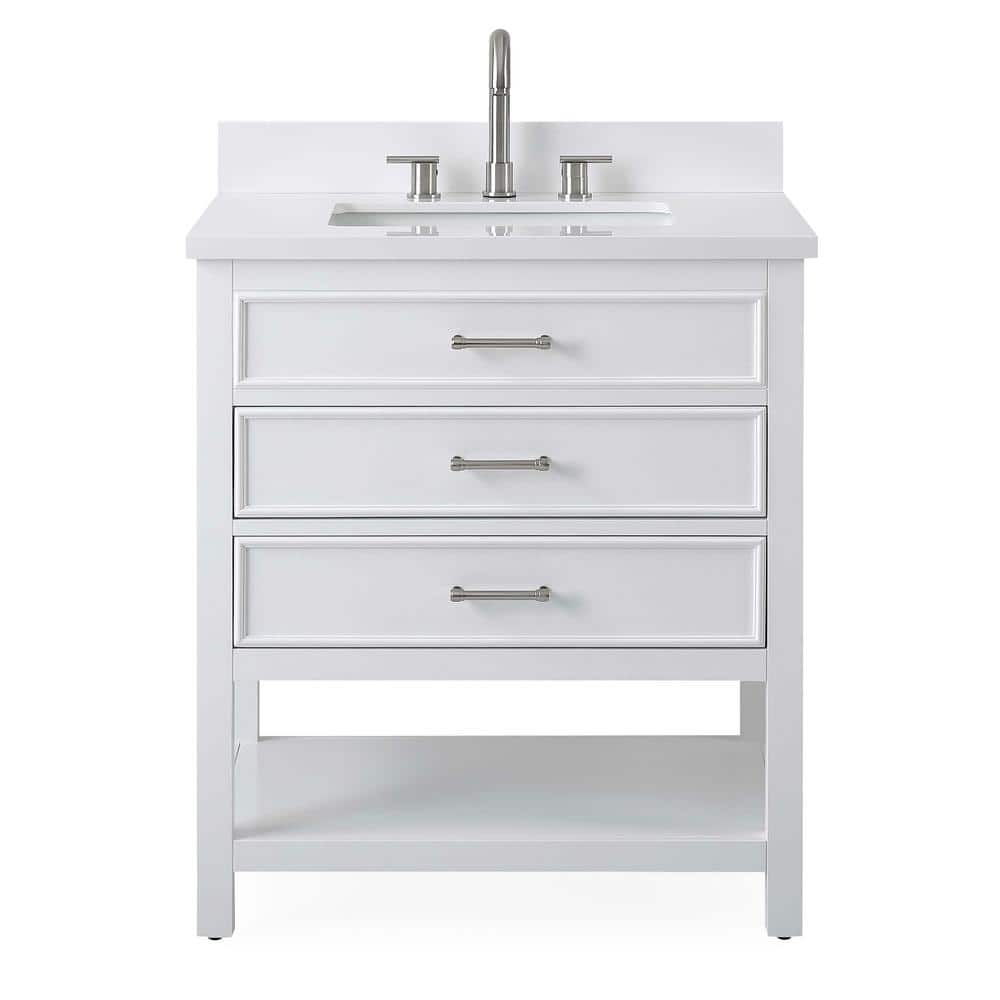 Benton Collection Felton 30 in. W x 22 in. D x 35 in. H Bathroom Vanity ...