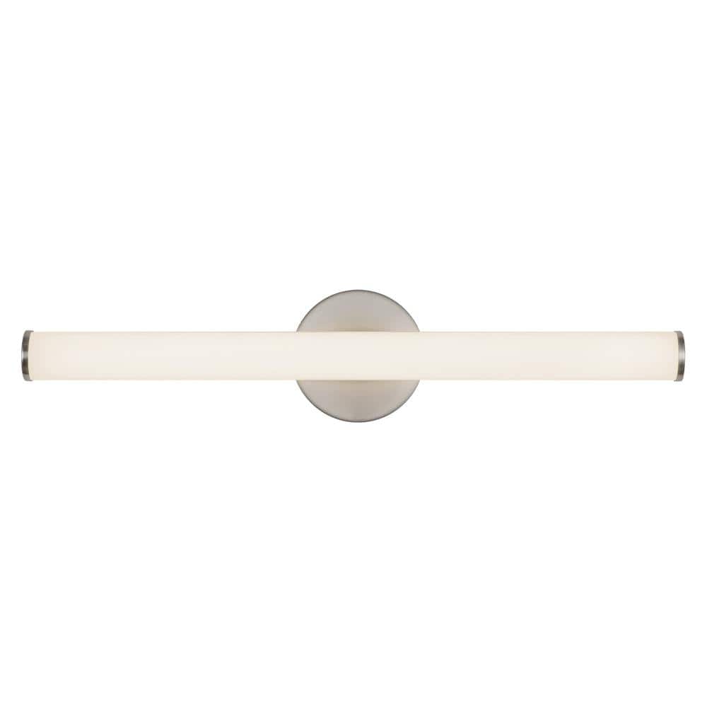 KUZCO VIBE Tectra 24-in Brushed Nickel dimmable LED Wall/Vanity Light ...