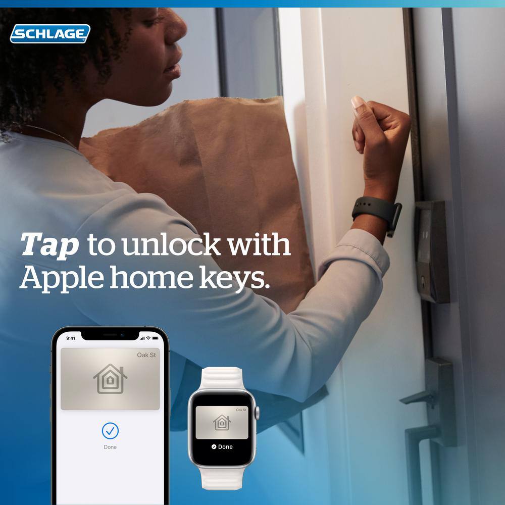 Century Satin Nickel Electronic Encode Plus Smart WiFi Deadbolt with ...
