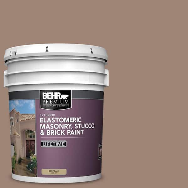 BEHR PREMIUM 5 gal. #760B-5 Blanket Brown Elastomeric Masonry, Stucco ...