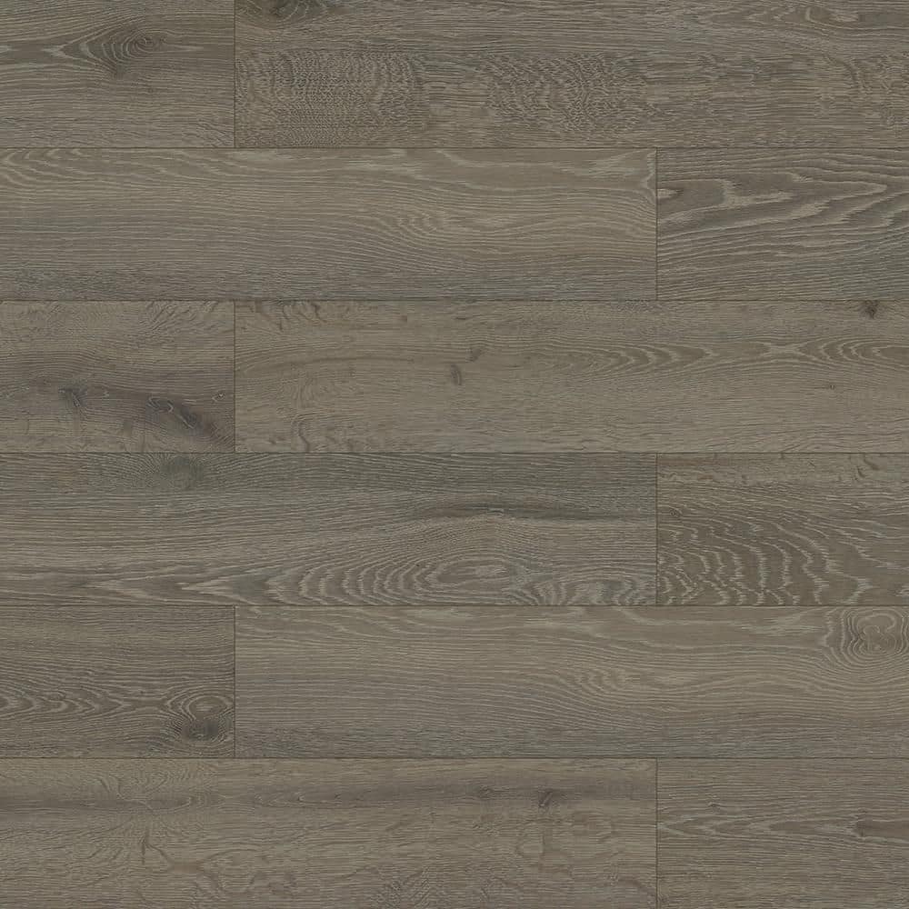 SUPEROAK Gray Oak 12 mm T x 7.7 in. W x 48 in. L Laminate Wood Flooring ...