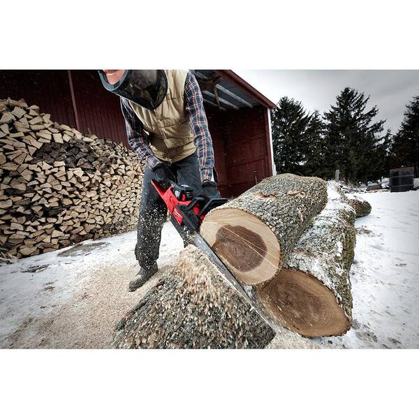 Milwaukee M18 FUEL 16 in. 18V Lithium Ion Brushless Cordless Chainsaw with M18 FUEL 8 in. HATCHET Pruning Saw 2 Tool 2727 20 3004 20 The Home Depot
