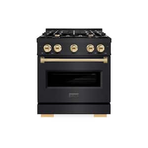 ZLINE Kitchen and Bath Classic 30 in. 4-Burner Gas Range with Gas ...