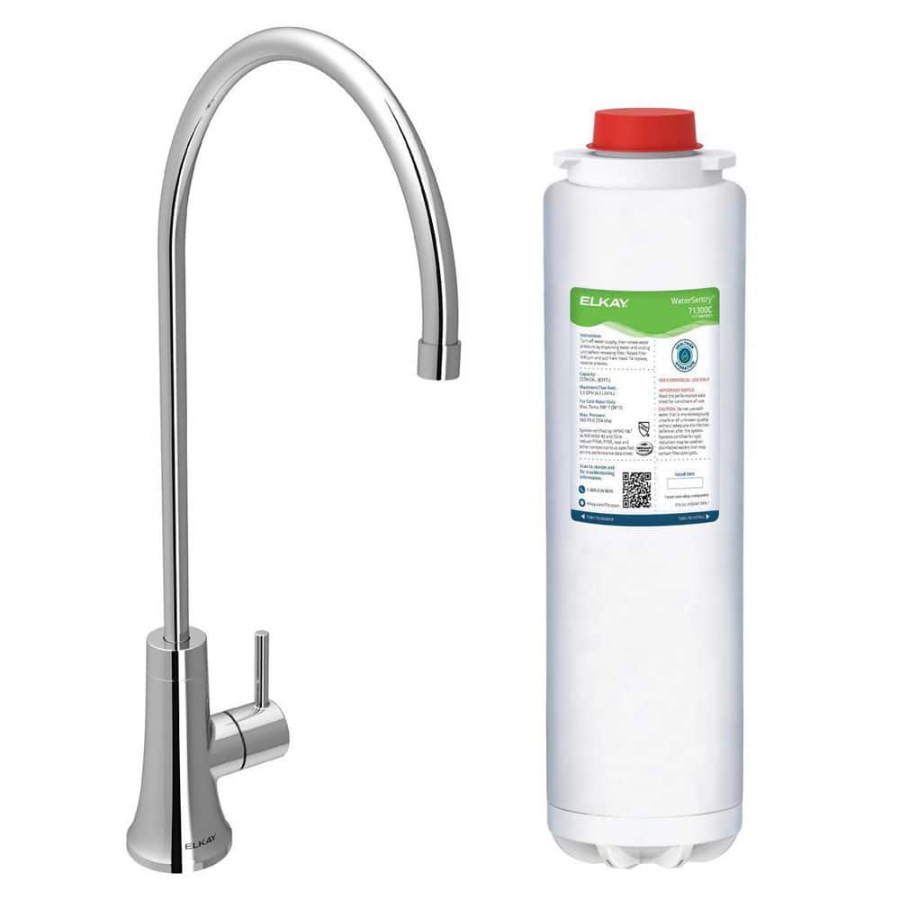 Elkay Avado Drinking Water Faucet Chrome w/71300C WaterSentry PFAS Plus Lead Plus Microplastics ...