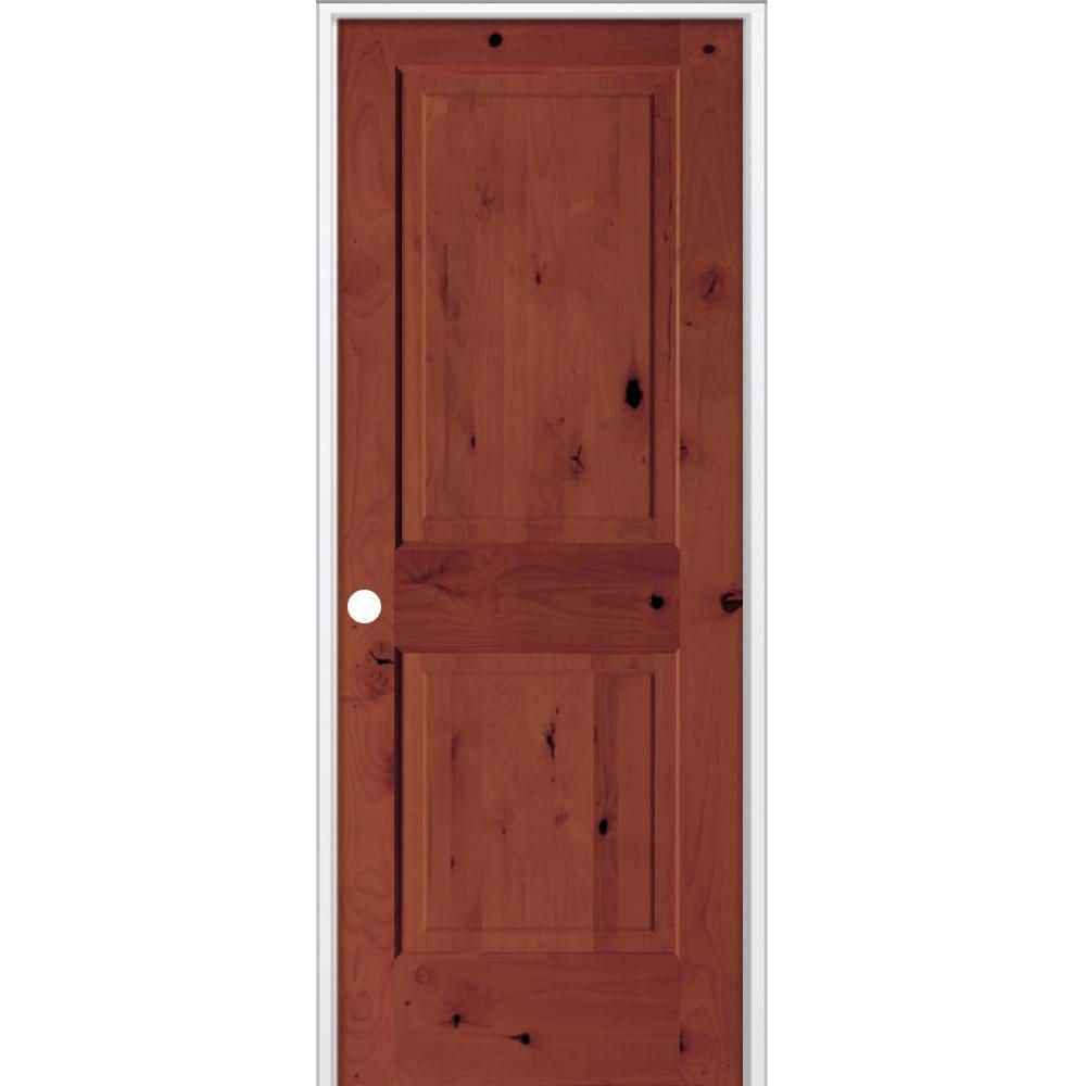 Reviews for Krosswood Doors 30 in. x 80 in. Rustic Knotty Alder 2-Panel ...