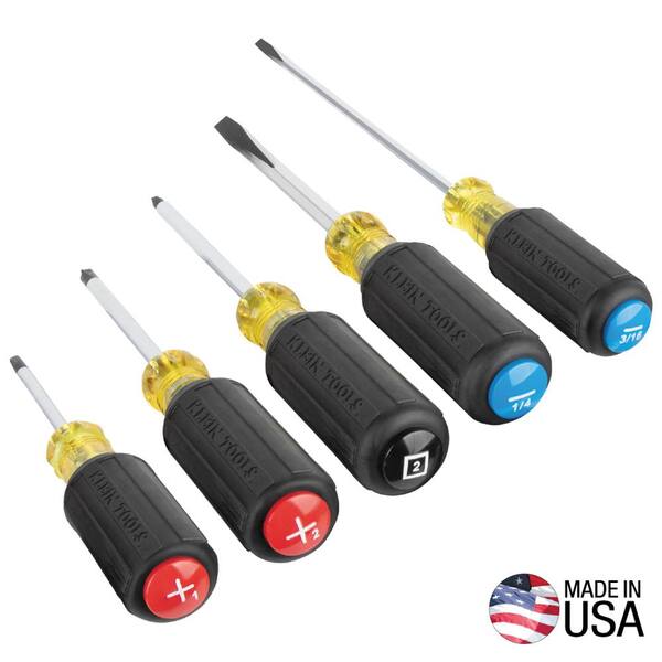 Klein Tools Color-Coded Screwdriver Set (5-Piece) 80031C - The Home Depot