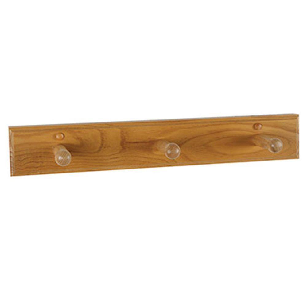 Design House Dalton Triple Robe Hook in Honey Oak 561225 - The Home Depot