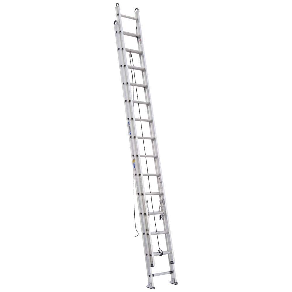 Werner 28 ft. Aluminum D-Rung Extension Ladder with 375 lb. Load ...