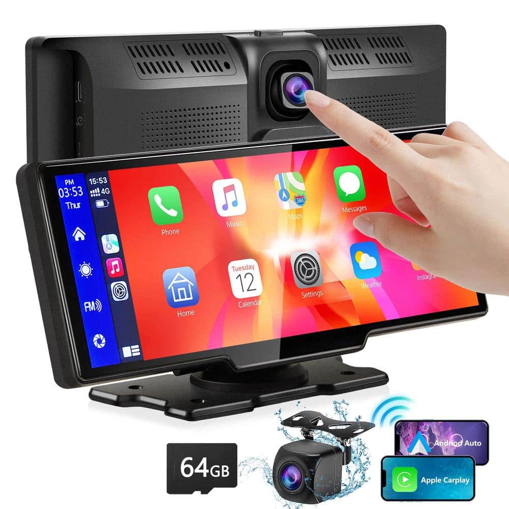 Lukyamzn Dash Cam Dual Camera Touch Screen Car Navigation System Cross ...