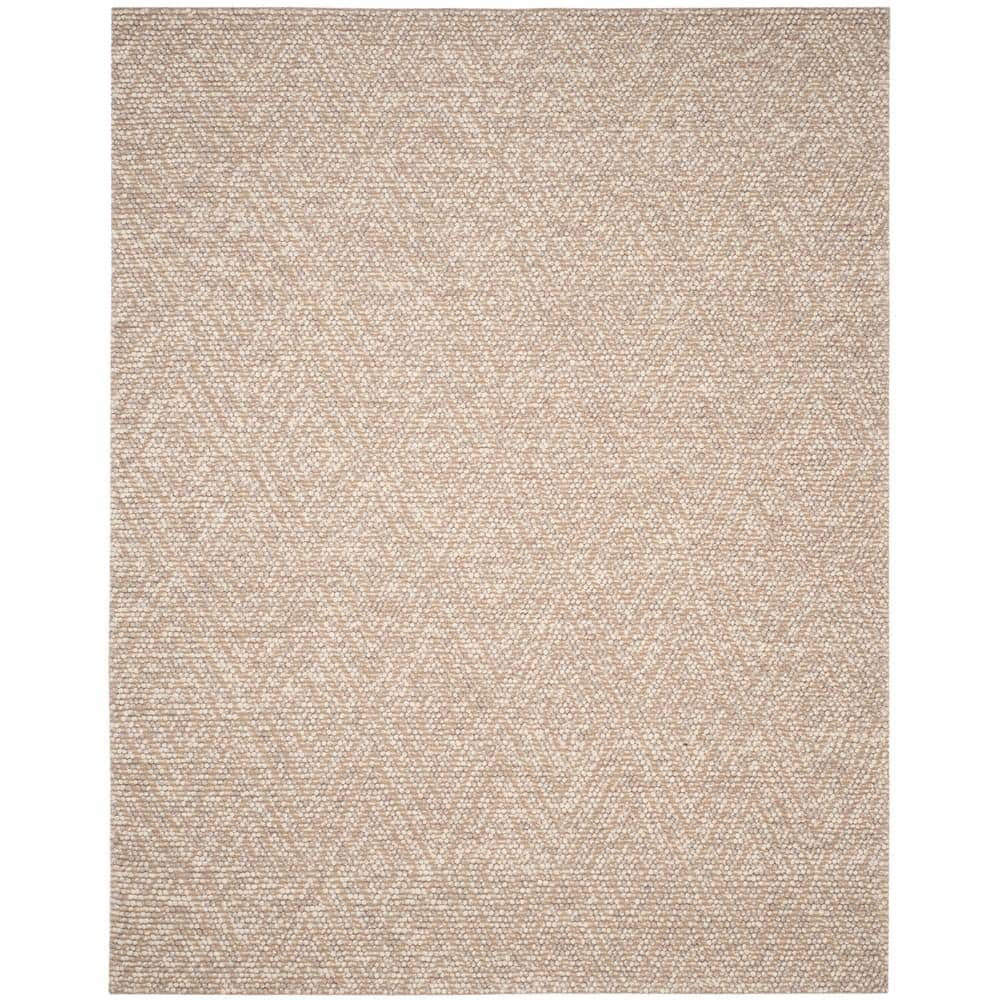 SAFAVIEH Natura Beige 8 ft. x 10 ft. Solid Diamonds Area Rug NAT623B-8 ...