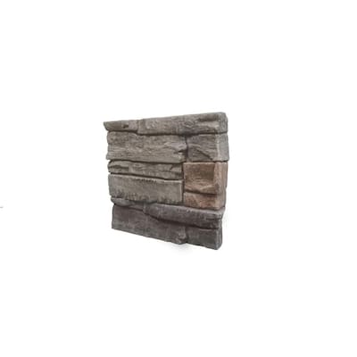 GenStone Stacked Stone Kenai 14 in. x 2 in. x 3.5 in. Faux Stone Siding Outside Corner Ledger G2KICL