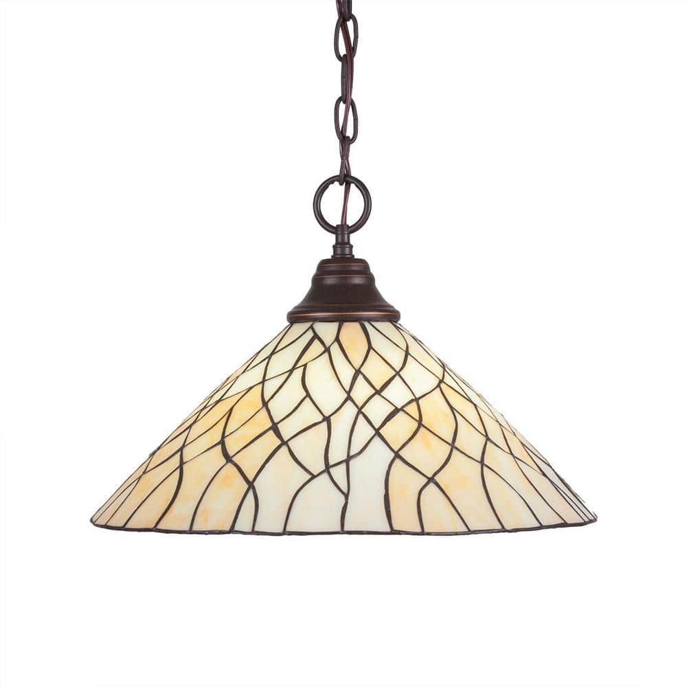 Kingston 100-Watt 1-Light Dark Granite Bowl Mini Pendant Light with ...