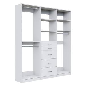 MODULAR CLOSETS Alto Collection 105 in. W Grey Wall Mounted Double Hang ...