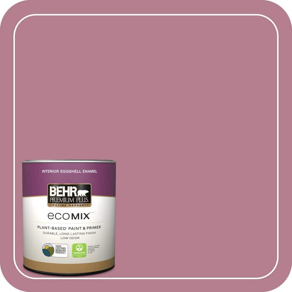 BEHR PREMIUM PLUS 1 qt. #100D-4 Degas Pink Eggshell Enamel EcoMix Plant ...